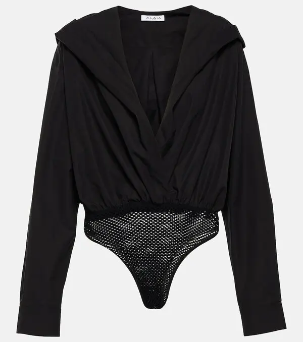 Alaïa Hooded Cotton Bodysuit