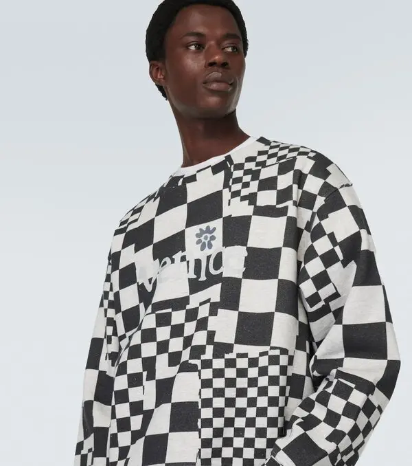 ERL Checked Cotton Jersey Sweatshirt - Multicoloured