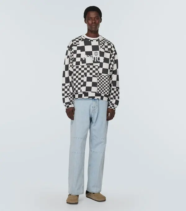 ERL Checked Cotton Jersey Sweatshirt - Multicoloured