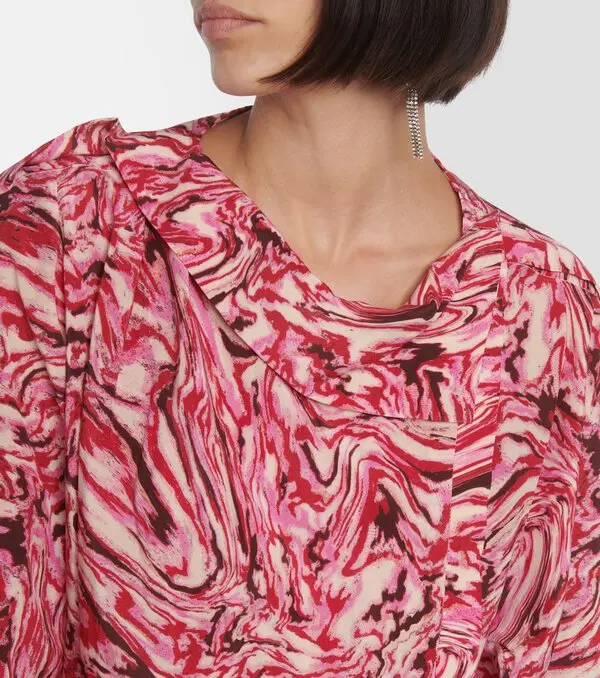 Isabel Marant Étoile Tiphaine Printed Silk Blouse