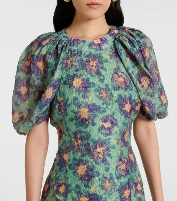Ulla Johnson Amandine Puff-sleeve Midi Dress