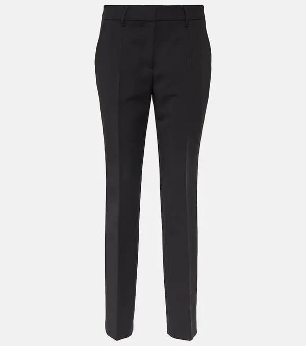 Gabriela Hearst High-rise Straight Wool Trousers - Black