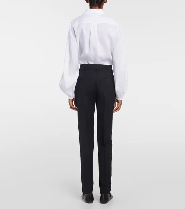 Gabriela Hearst High-rise Straight Wool Trousers