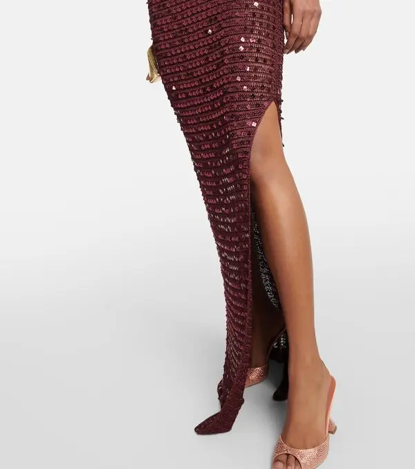 AYA MUSE Embellished Cutout Maxi Dress