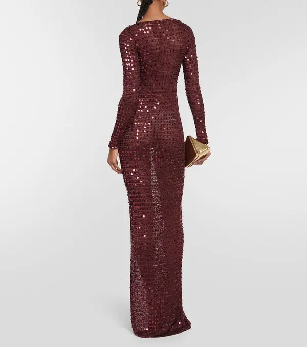 AYA MUSE Embellished Cutout Maxi Dress