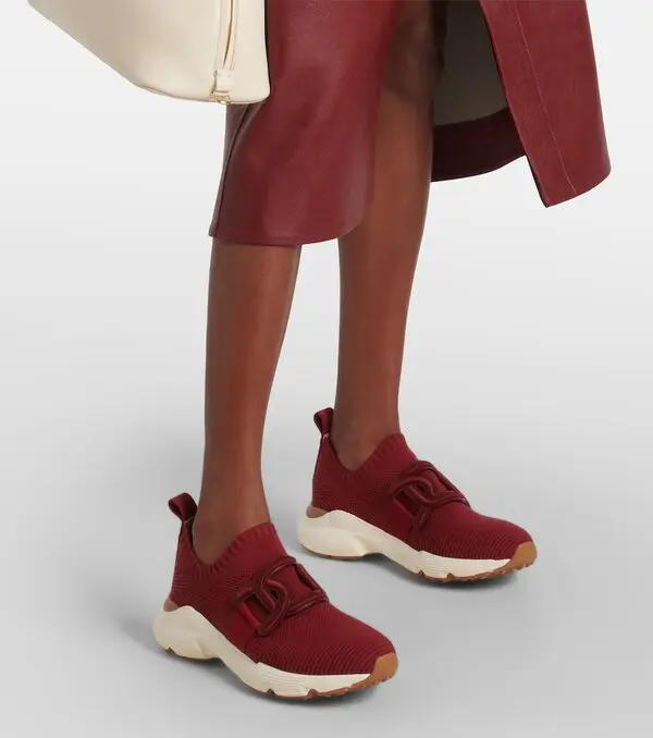 TOD'S Kate Slip-on Sneakers In Rosso Cremisi
