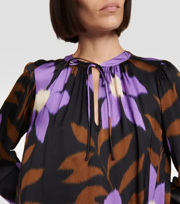 Velvet By Graham & Spencer Isa Printed Satin Top - Multicoloured