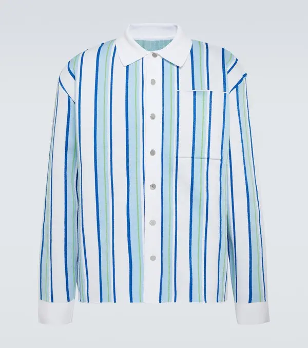 Jacquemus La Chemise Maille Polo Striped Shirt