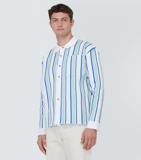 Jacquemus La Chemise Maille Polo Striped Shirt
