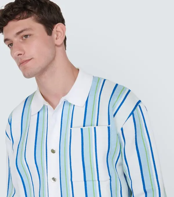 Jacquemus La Chemise Maille Polo Striped Shirt