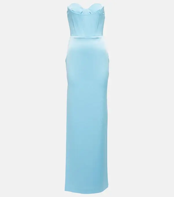 Alex Perry Honore Satin Maxi Dress