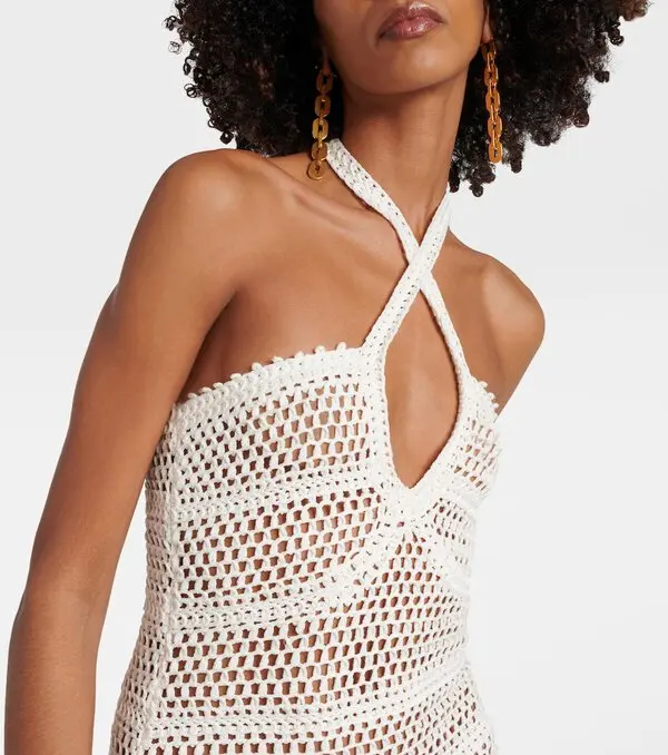TOM FORD Halterneck Crochet Maxi Dress