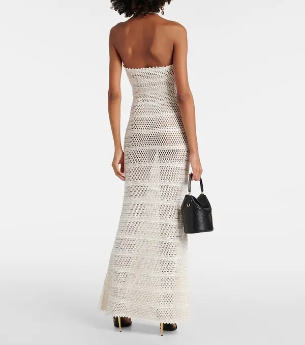 TOM FORD Halterneck Crochet Maxi Dress