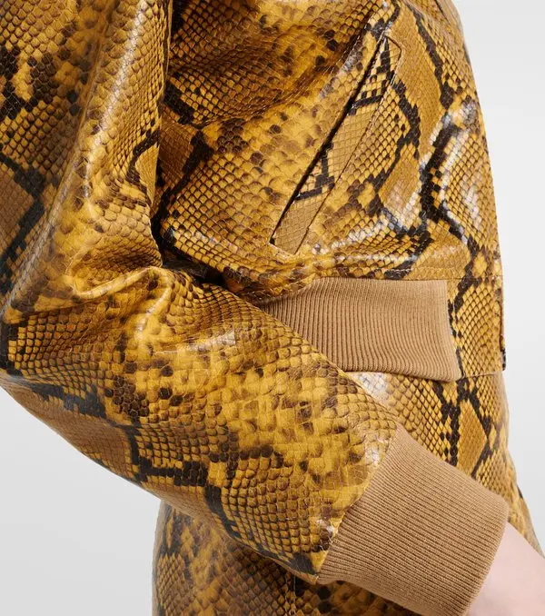 Isabel Marant Étoile Cerem Snake-effect Leather Bomber Jacket
