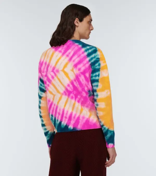 THE ELDER STATESMAN Zig-dyed Cashmere Sweater - Multicoloured