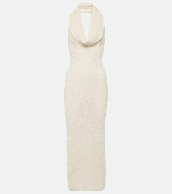 Magda Butrym Cotton-blend Boucle Midi Dress - White