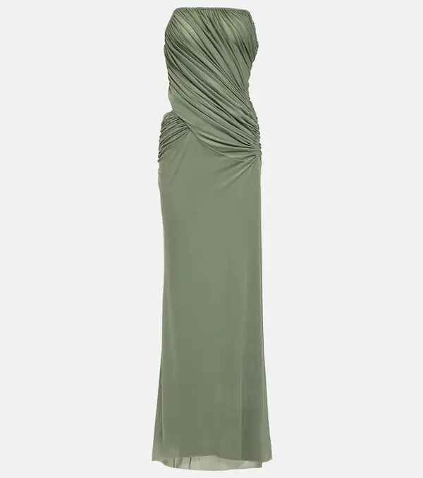 Christopher Esber Cutout Jersey Maxi Dress - Green