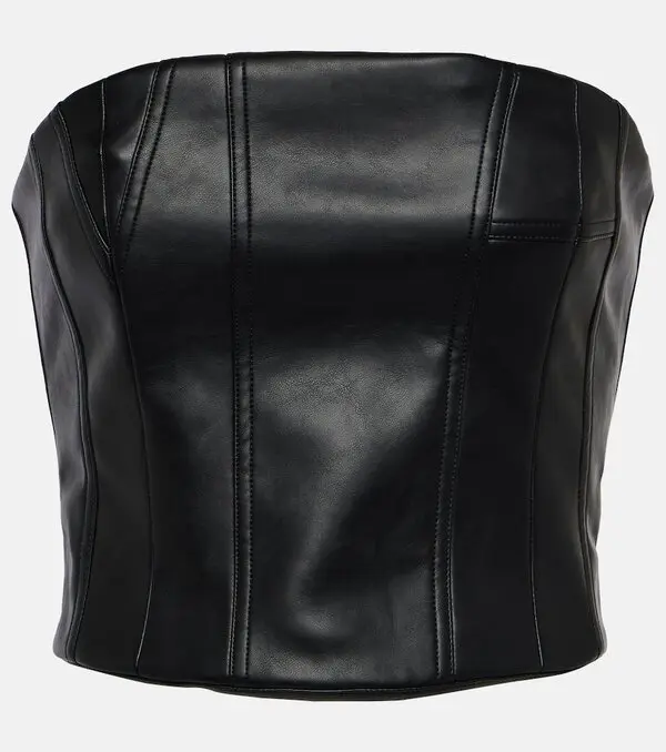 Amiri Zip-up Bustier Top - Black