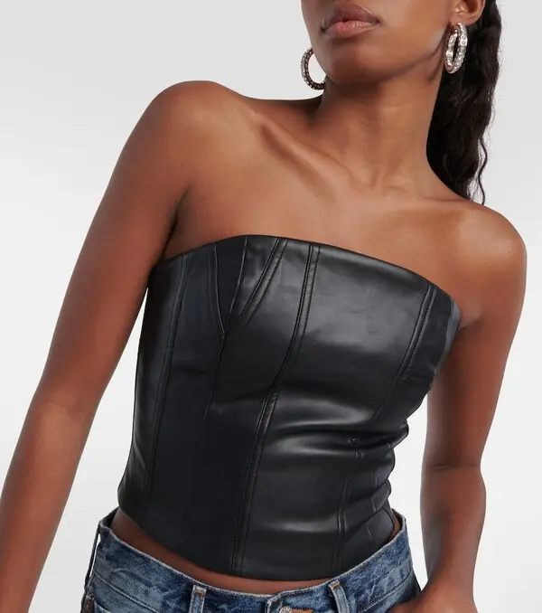 Amiri Zip-up Bustier Top
