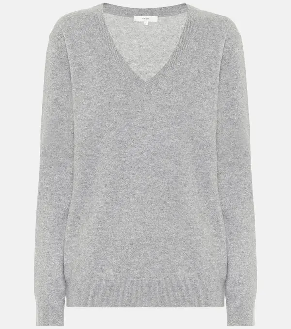 Vince V-neck Cashmere Sweater - Grey