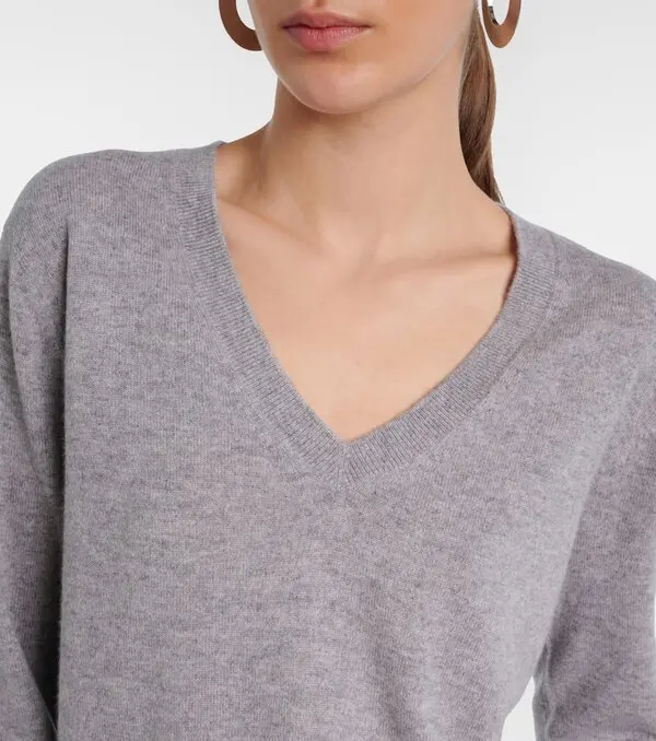 Vince V-neck Cashmere Sweater - Grey