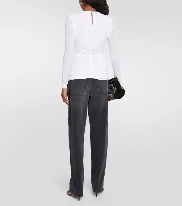 Isabel Marant Étoile Levona Cut Out Ruched Jersey Top