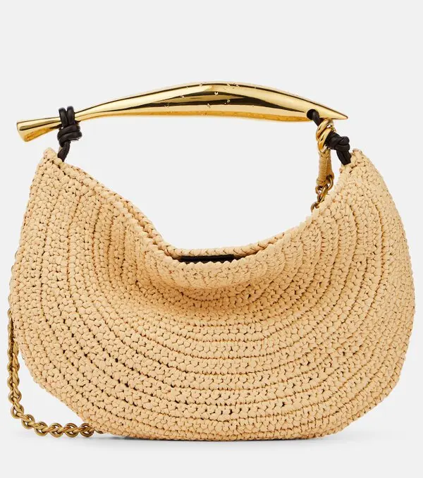 Bottega Veneta Sardine Chain Raffia-effect Tote Bag