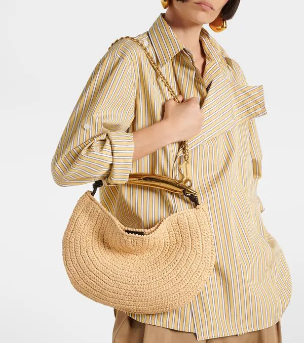 Bottega Veneta Sardine Chain Raffia-effect Tote Bag