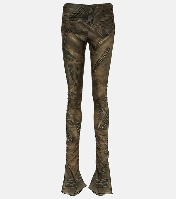 Blumarine Printed Low-rise Skinny Pants