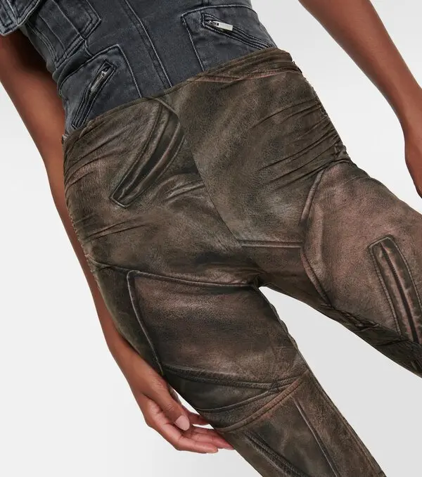 Blumarine Printed Low-rise Skinny Pants