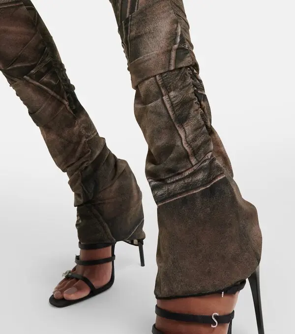 Blumarine Printed Low-rise Skinny Pants