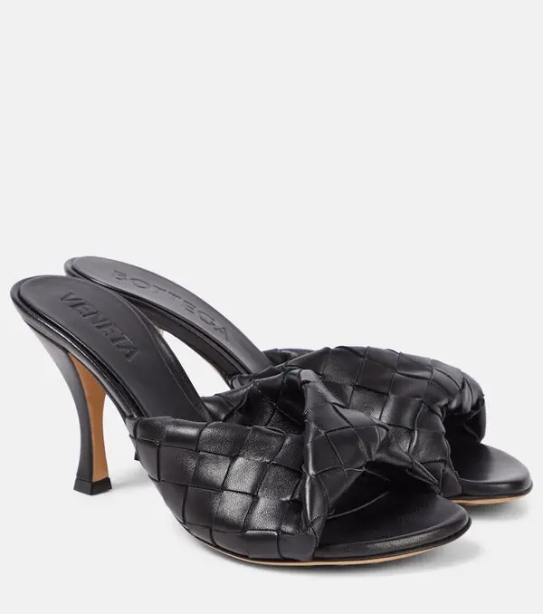 Bottega Veneta Leather Mules - Black