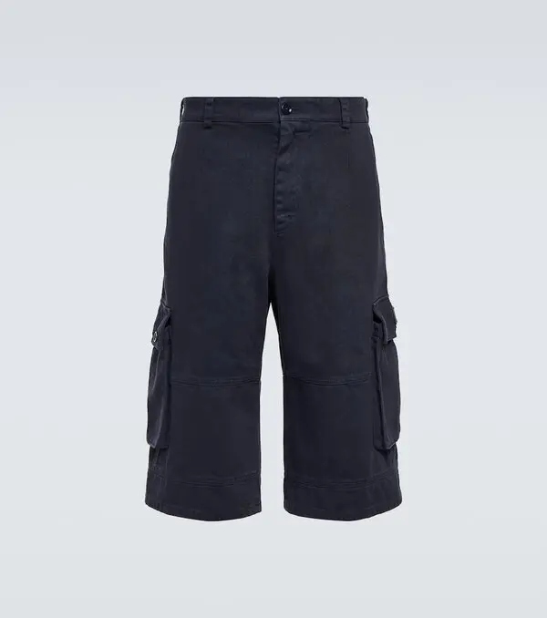 Dolce & Gabbana Cotton Cargo Shorts - Blue