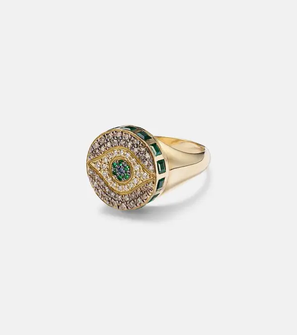 Ileana Makri Dawn Candy Ring In 18kt Gold With Diamonds And Gemstones - Multicoloured