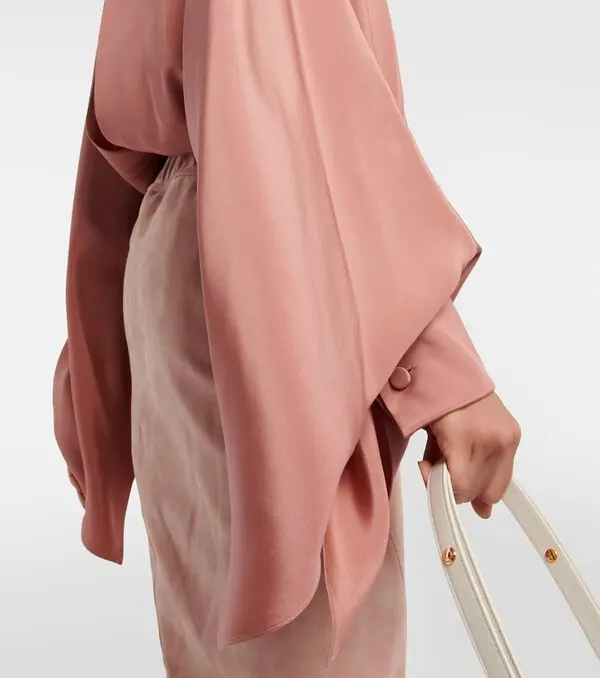 TOM FORD Cutout Silk Crepe Bodysuit