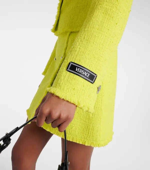 Versace Cotton-blend Bouclé Jacket