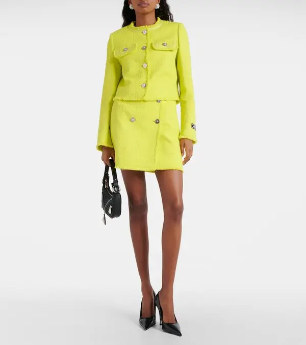 Versace Cotton-blend Bouclé Jacket
