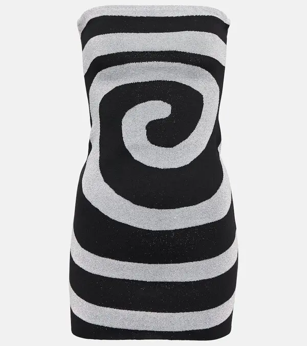 Staud Swirl Metallic Knit Minidress - Multicoloured