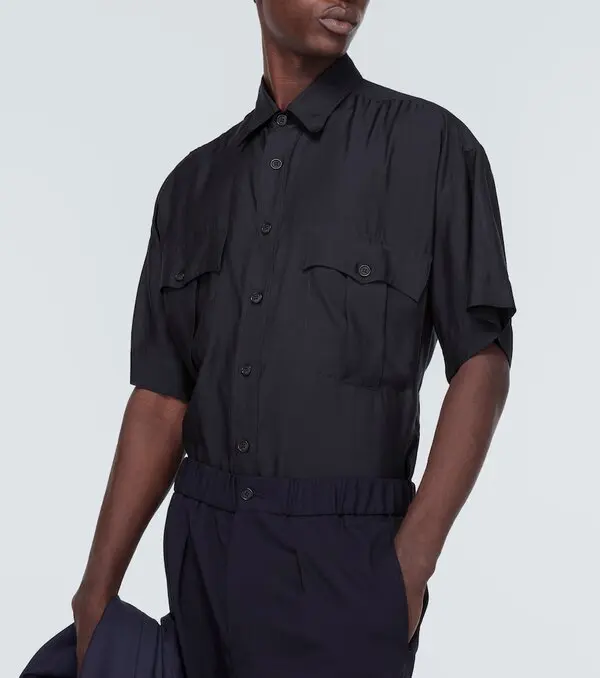 Giorgio Armani Jersey Bowling Shirt