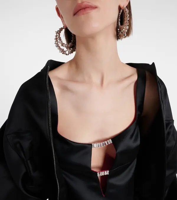 Nina Ricci Cutout Satin Mini Dress