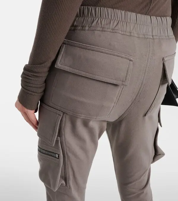 Rick Owens High-rise Cotton Skinny Cargo Pants