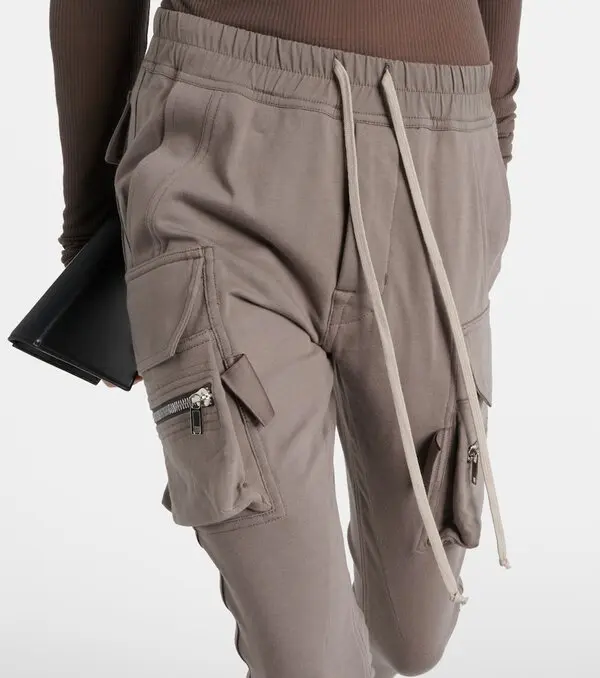 Rick Owens High-rise Cotton Skinny Cargo Pants
