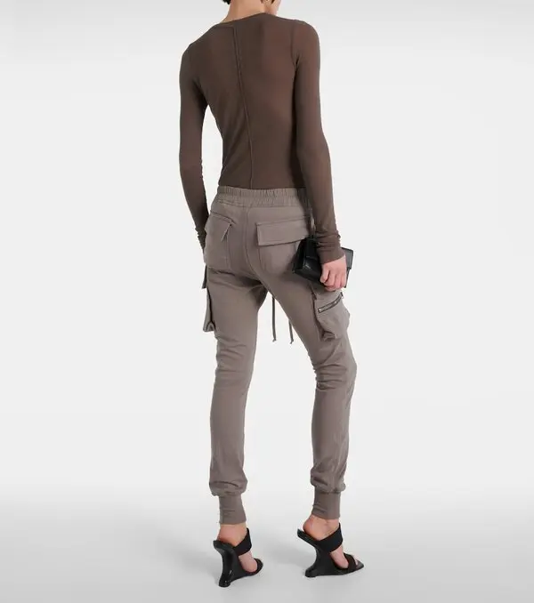 Rick Owens High-rise Cotton Skinny Cargo Pants