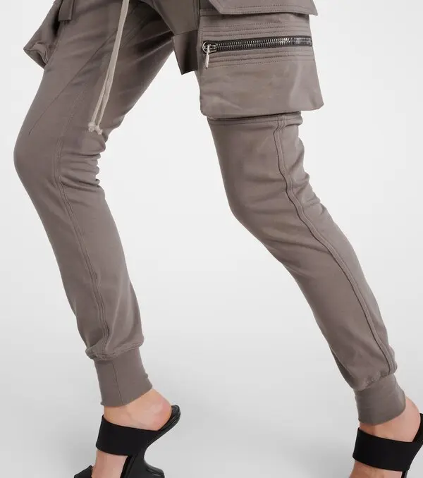 Rick Owens High-rise Cotton Skinny Cargo Pants