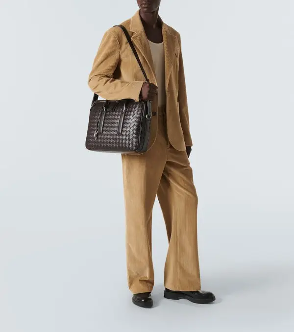 Bottega Veneta Getaway Intrecciato Leather Briefcase
