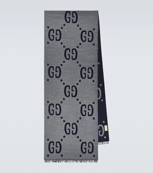 Gucci Gg Jacquard Wool-silk Scarf