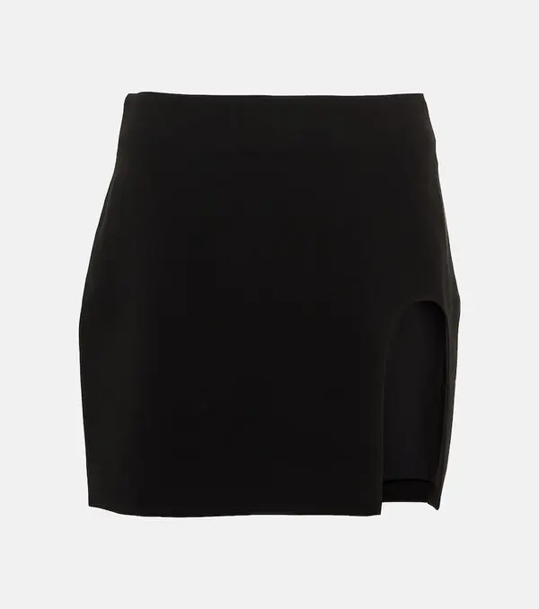 MONOT Crepe Miniskirt With Side Slit