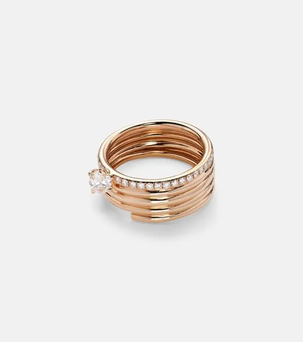 REPOSSI Blast 18kt Rose Diamond Ring - Gold