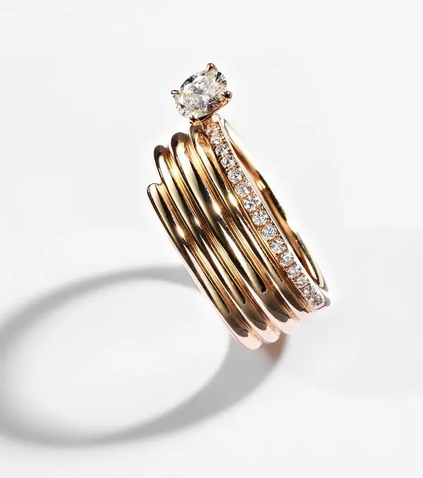 REPOSSI 18kt Rose Diamond Ring