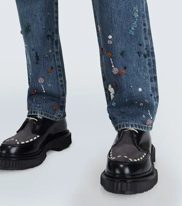 Undercover Beaded Straight Leg Jeans